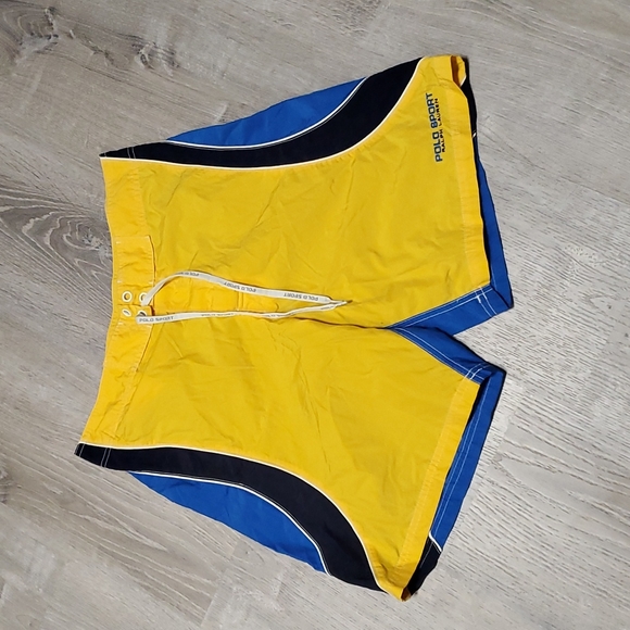 Ralph Lauren | Swim | Vintage Polo Sports Ralph Lauren Yellow Blue ...